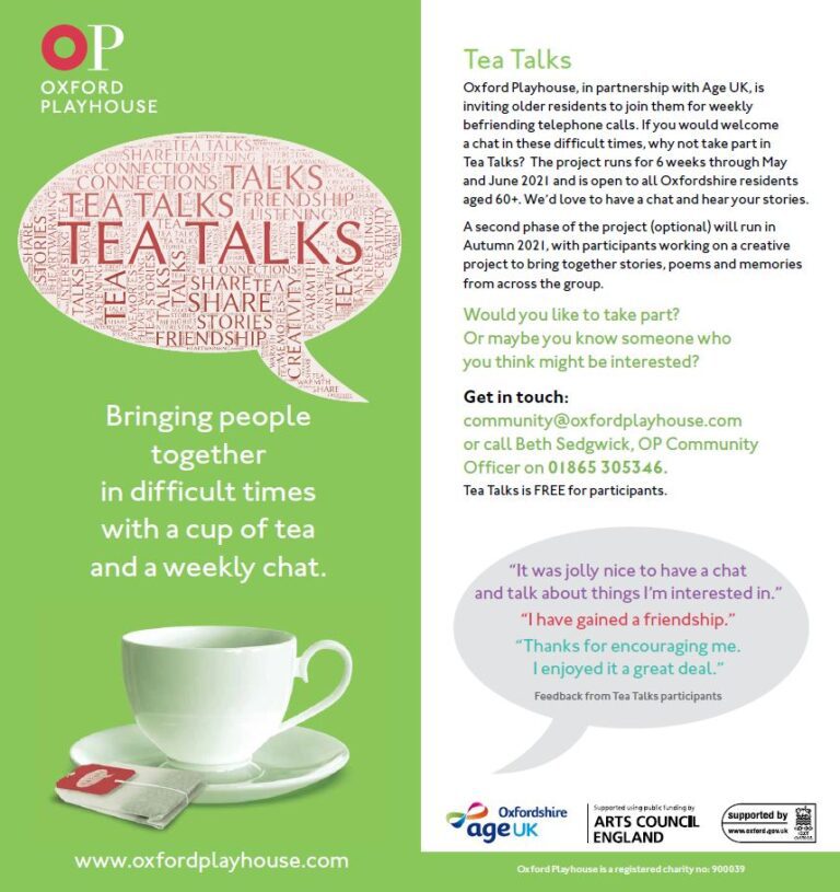 Tea Talks - Dementia Oxfordshire