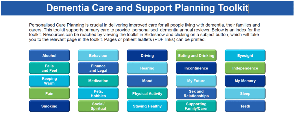 Dementia Care and Support Planning Toolkit - Dementia Oxfordshire